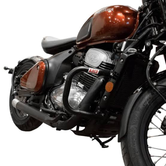 C-Bend Jawa Leg Guard – Heavy-Duty Crash Protection – Moto Macho
